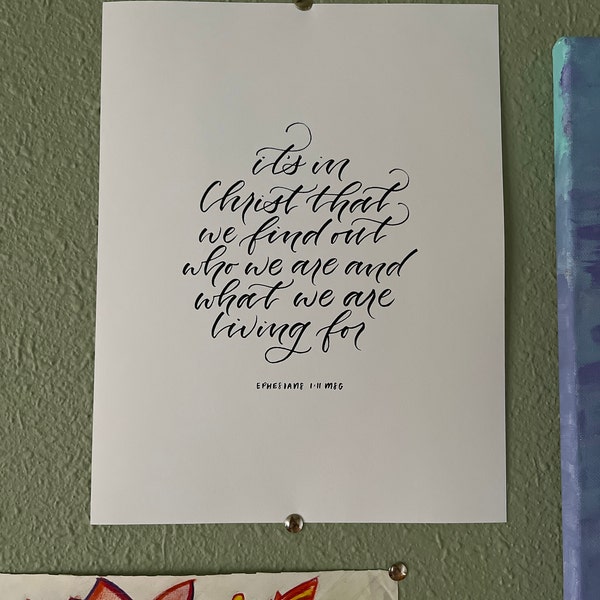 Physical Custom Print | Brush Calligraphy - Etsy