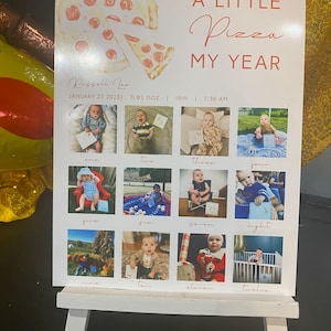 Pizza SLICE OF FUN Baby 1ST Birthday Invitation, Pizza Parlor Invite ...