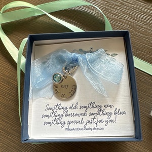 Something Blue for Bride, Engraved Bride Gift From Mom, Something Blue ...