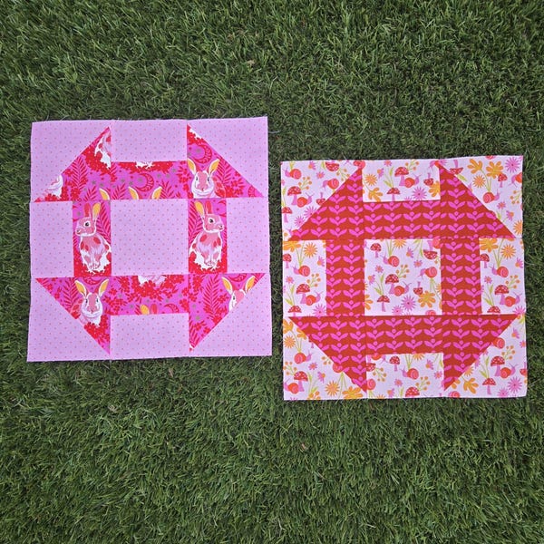 Churn Dash Quilt Block PDF Pattern With Youtube Video // Learn to Quilt ...