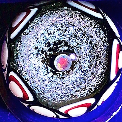 Four Layer Dot Stack Marble, UV Reactive, Glass Pop Art, Art Glass ...