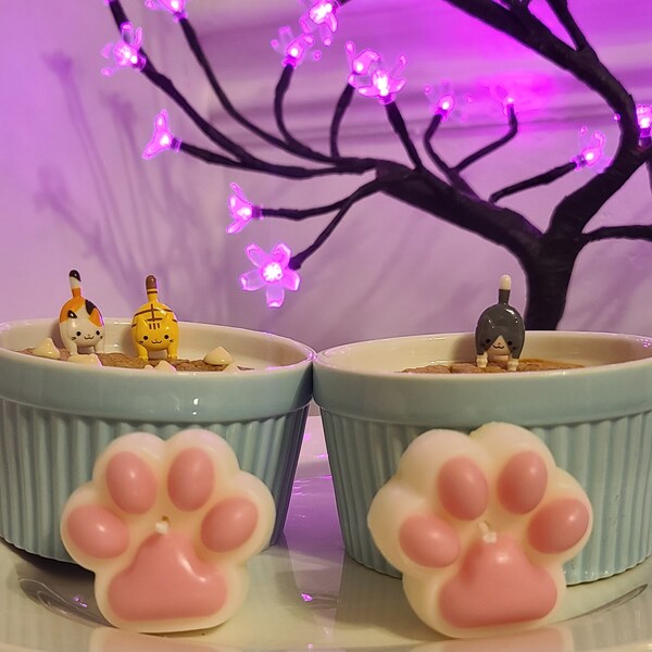 Paw Print Soy Candles, Cat Paw Candles, Cute Candle Gifts, Gifts for ...