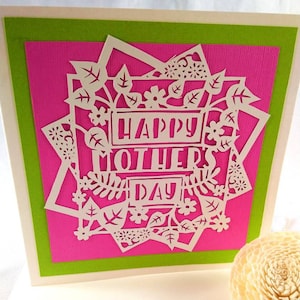 Happy Mothers Day Paper Cut Design. Svg / Dxf / Eps / Files and Pdf ...