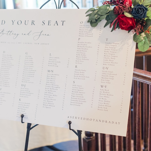 Alphabetical Seating Chart Template Download Minimalist Seating ...