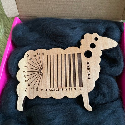 Sheep Shaped Spinner's Multitool Spinning Control Card With Twist Angle ...