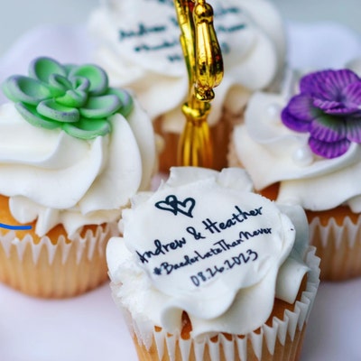 Cupcake Toppers Personalised Edible Icing Discs 2 50mm, 1.5 38mm Pre ...