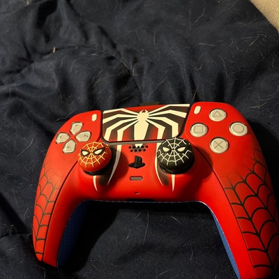 Custom Spiderman Themed Playstation 5 PS5 Dualsense Wireless Controller ...