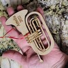 Laser Cut and Engraved Wooden baritone Ornament - Etsy