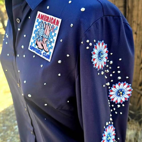 Iron on Heat Adhesive Embroidered Patch, Barrel Racer, Western, Cowgirl ...