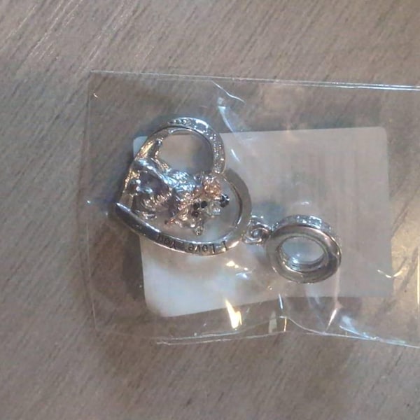 3653 - Chihuahua - Genuine Brand New S925 Sterling Silver 'I Love You' Doggie & Rose Dangle ...