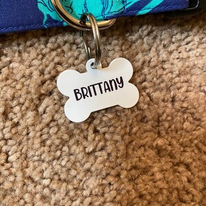 Black Calligraphy Personalized Dog Tag, Custom Dog Tag, Double Sided ...