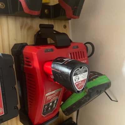 Wall Mount for Milwaukee M12 & M18 Charger model 48-59-1812 / 48-59 ...