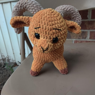 Amigurumi Ram Pattern, Crochet Pattern Ram, Large Plushie Amigurumi ...