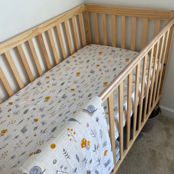 Organic Triple Layers Muslin Fitted Crib Sheets, Muslin Fitted Cot ...