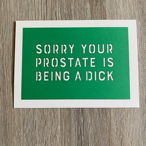Funny Prostate Cancer Card, Prostate Cancer Card, Prostate Cancer ...