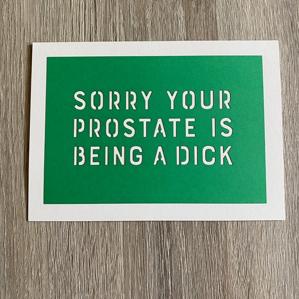 Funny Prostate Cancer Card, Prostate Cancer Card, Prostate Cancer ...