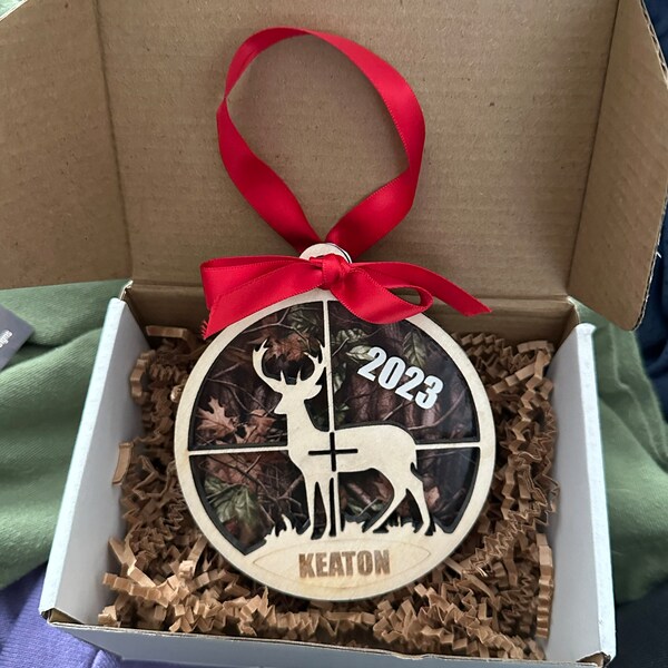 Personalized Hunting Christmas Ornament Gift for Hunter, Hunting ...