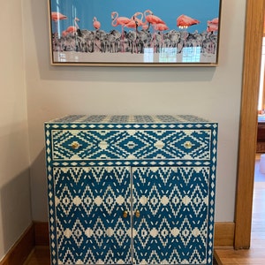 Bone Inlay Floral Design Headboard Black Bone Inlay Floral | Etsy