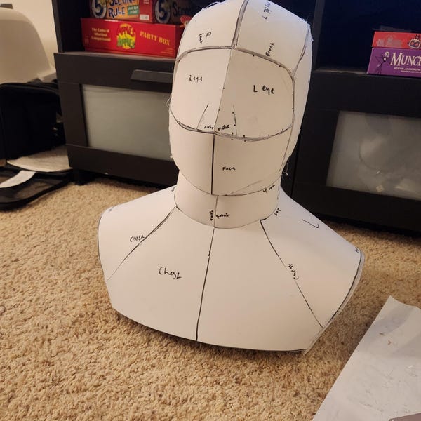 DIY Mannequin Bust Head EVA Foam Template - Etsy
