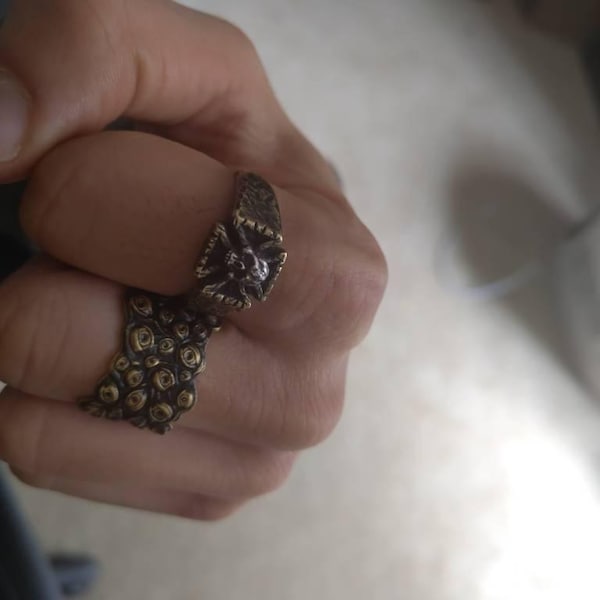 Solid Brass US Airforce Atomic Bomb Ring / WW2 Ring / Military Ring ...