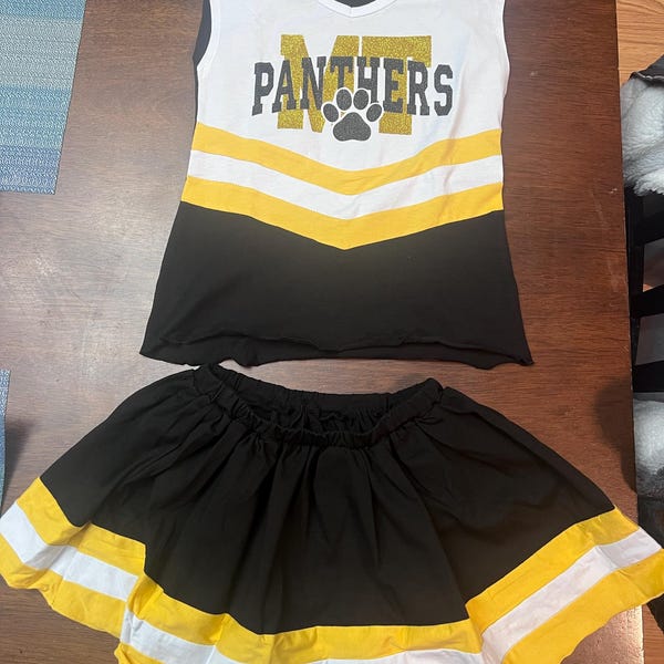 Cheerleading Outfits 2 Piece Top and Skirt FAST SHIPPING - Etsy