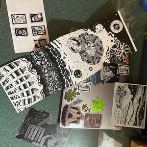 Paper Garden, Reversible Collage Zines - Etsy