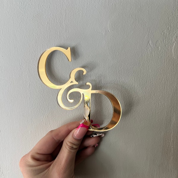 Double Initial Cake Charms | Wedding Initials | Personalised | Various ...