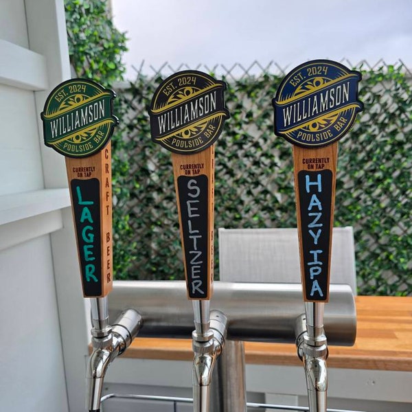 Custom Beer Tap Handle-banner Edition - Personalized Kegerator Tap ...