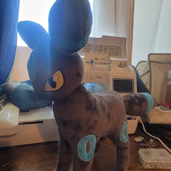 Umbreon Plush Sewing Pattern Pdf Instructions - Embroidery Files ...