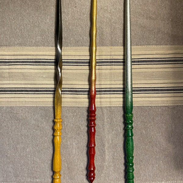 Pick Your Team Wand, Red & Gold Magic Wands, Wood Wand, Magic Wand ...