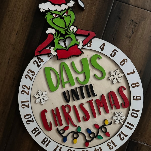 Christmas Cartoon Countdown Svg, Christmas Countdown Svg, Countdown ...