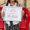 Boho Rainbow Goodbye Second Grade Sign, LAST Day of 2nd Grade Girl Sign ...