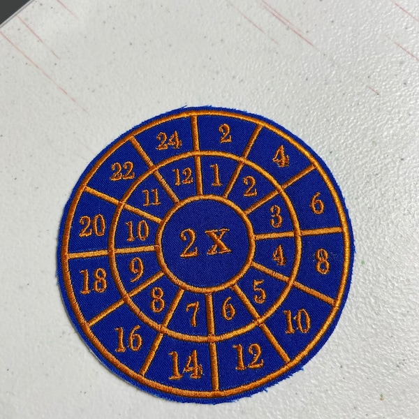 Maths Multiplication Wheel Embroidery Design 1- 20 Circle Times Tables ...