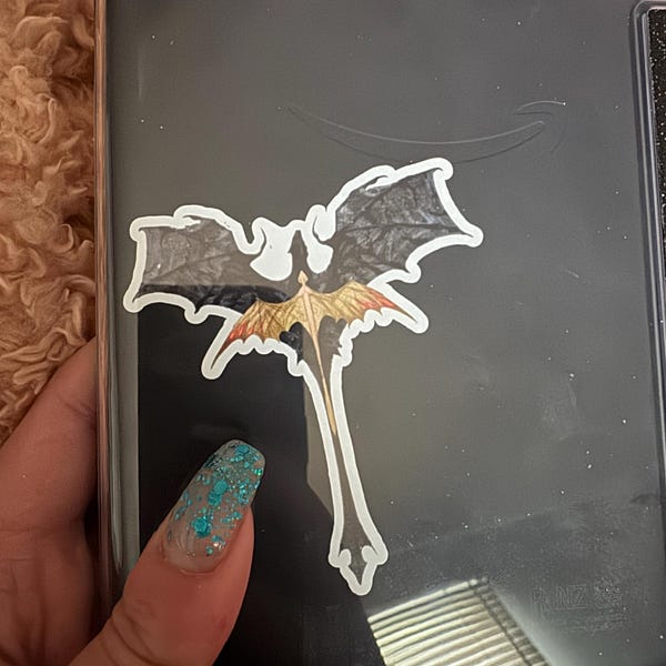 Fourth Wing Dragon Relic Vinyl Sticker - Etsy