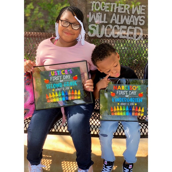 Editable First Day of School Sign, Printable Sign, Personalized School ...