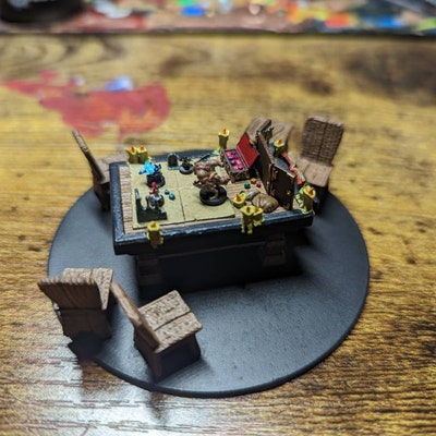 Library RPG Miniature Furniture 3D Printed 28mm Scatter Terrain ...