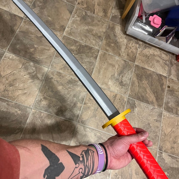 32 Collapsible Retractable Sword Katana Replaceable Blade , 3D Printed ...