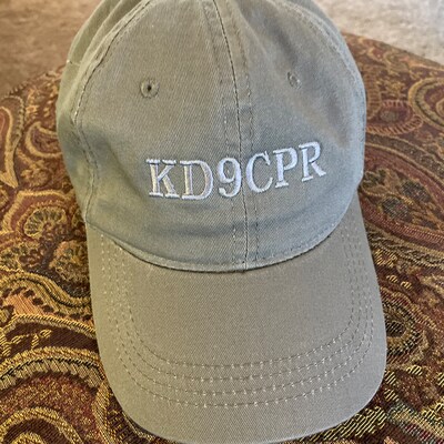 Embroidered Call Sign and Name Amateur Radio Operator Patriotic Hat ...