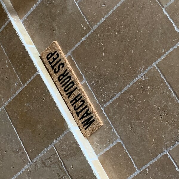 Watch Your Step Skinny Doormat | Narrow Doormat | Mini Doormat ...