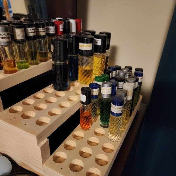 Wooden Display Rack Product Bottles of 13/16" Outer Diameter - 3 Row ...