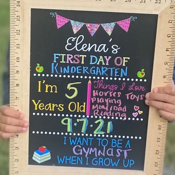 First Day of School Sign, Back to School Board, First Day of ...