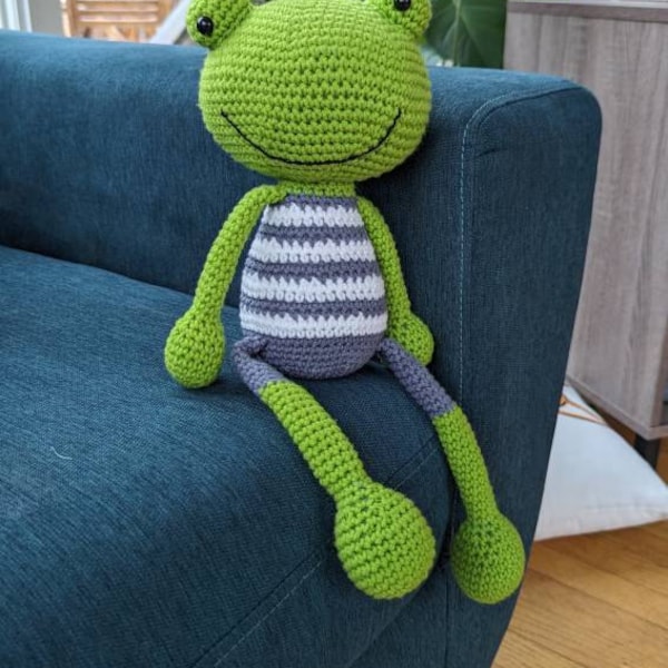 Easy Pattern Crochet Frog With Long Legs Frog Amigurumi PDF Crochet Toy ...