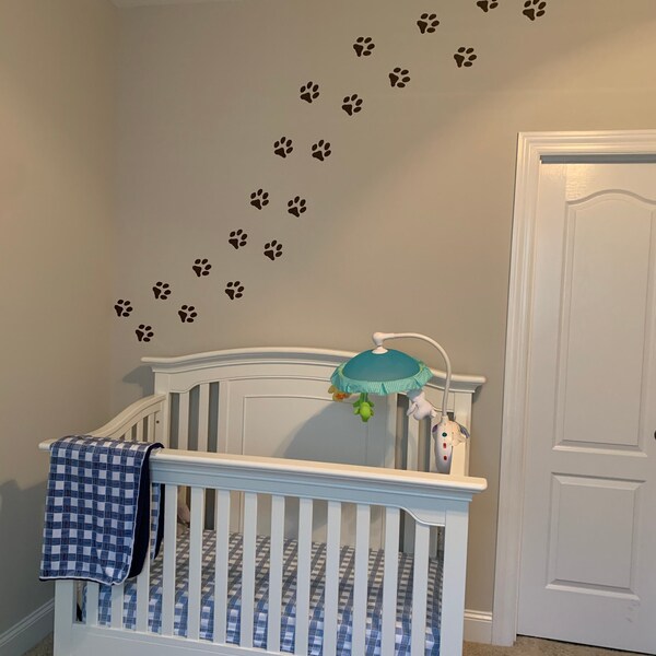 Paw Prints Dog Paw Prints Vinyl Lettering Art Decal Wall Stickers ...