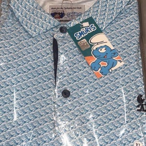 Smurfs X Preppy Pop - Short Sleeve Button up Shirt - LIMITED EDITION - Etsy