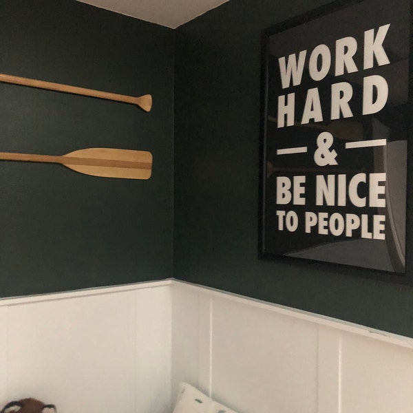 Work Hard & Be Nice to People, Printable Wall Art, Inspirational Quotes ...