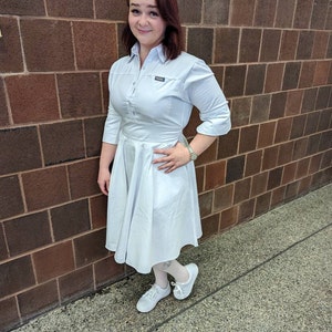 White Scrub Dress Nurse Uniform for Graduation Pinning - Etsy