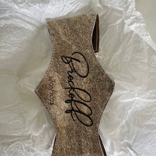 Brides Western Custom Cowhide Wedding Garter Leg Personalized or ...