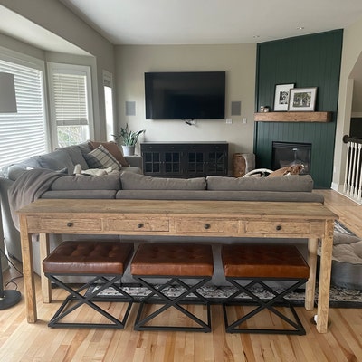 Reclaimed Teak Wood Bench Tapper Leg Bench Natural Finish Kitchen and ...