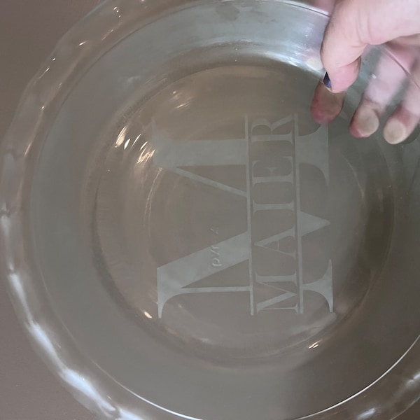 Personalized Etched Pyrex Baking Casserole Dish - Wedding Bridal Shower ...
