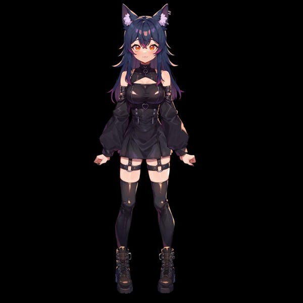 Premade Panda Girl Vtuber Model: Pink Hoodie, Vtube Studio - Etsy